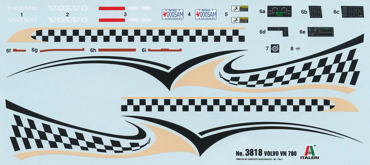 Photo: Ita3818VN780-decal | 3818 Volvo VN780 Italeri 1-24 album | Dutch ...