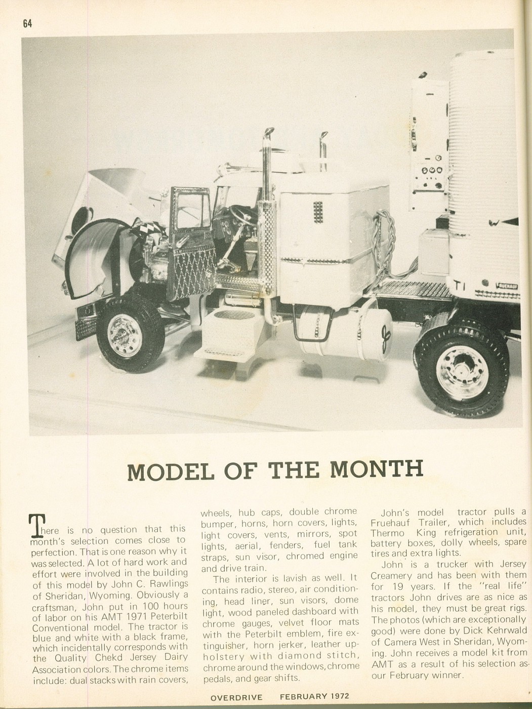 Photo: February 1972 Model of the Month | 02 Overdrive Magazine ...