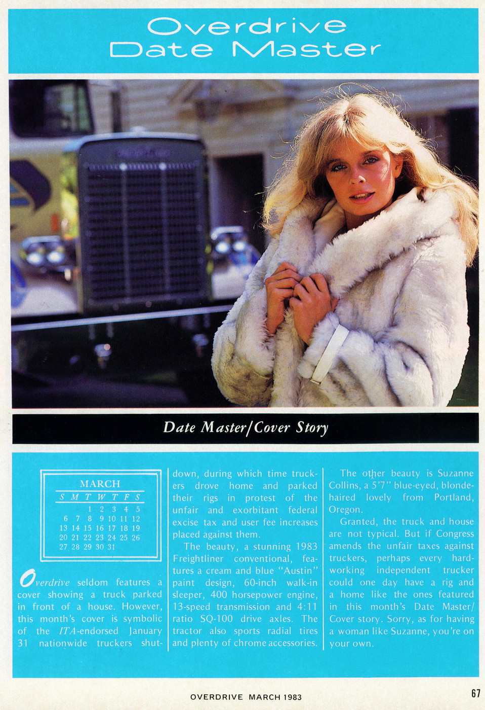 Photo: March 1983 Date Master | 03 Overdrive Magazine March 1983 album ...