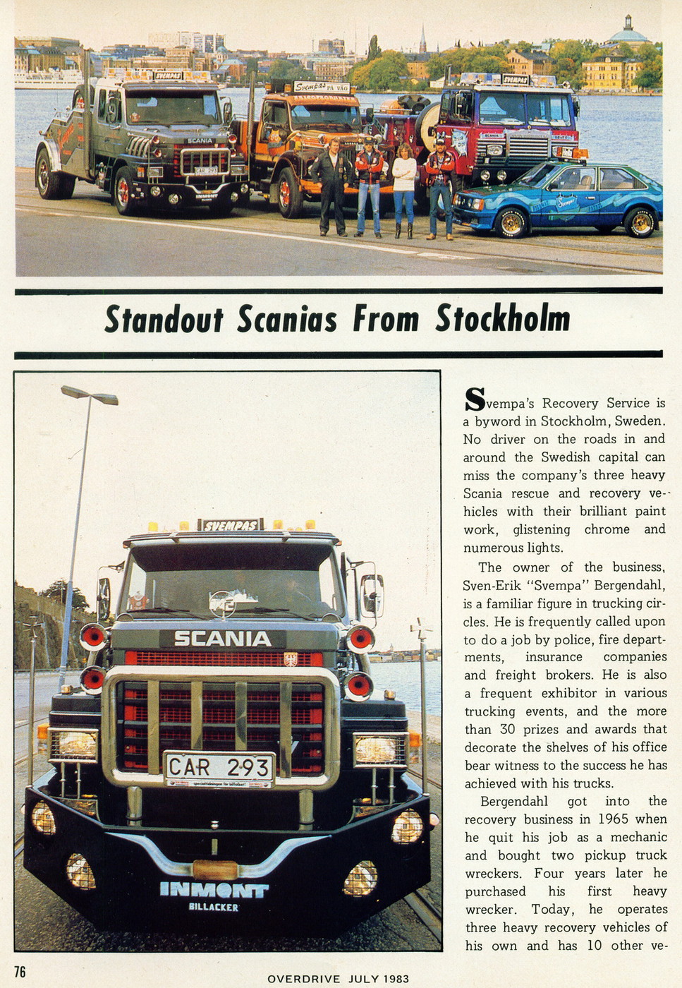 Photo: July 1983 Standout Scania's 1 | 07 Overdrive Magazine July 1983 ...