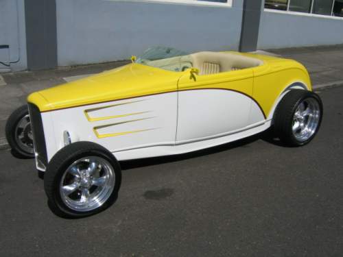 Photo: 1932 Deuce Zipper two tone yellow and white | 1932 Ford Deuce ...