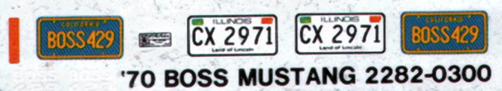 Photo: 70 Boss429 decals | Monogram '70 Boss 429 Mustang #2282 album ...