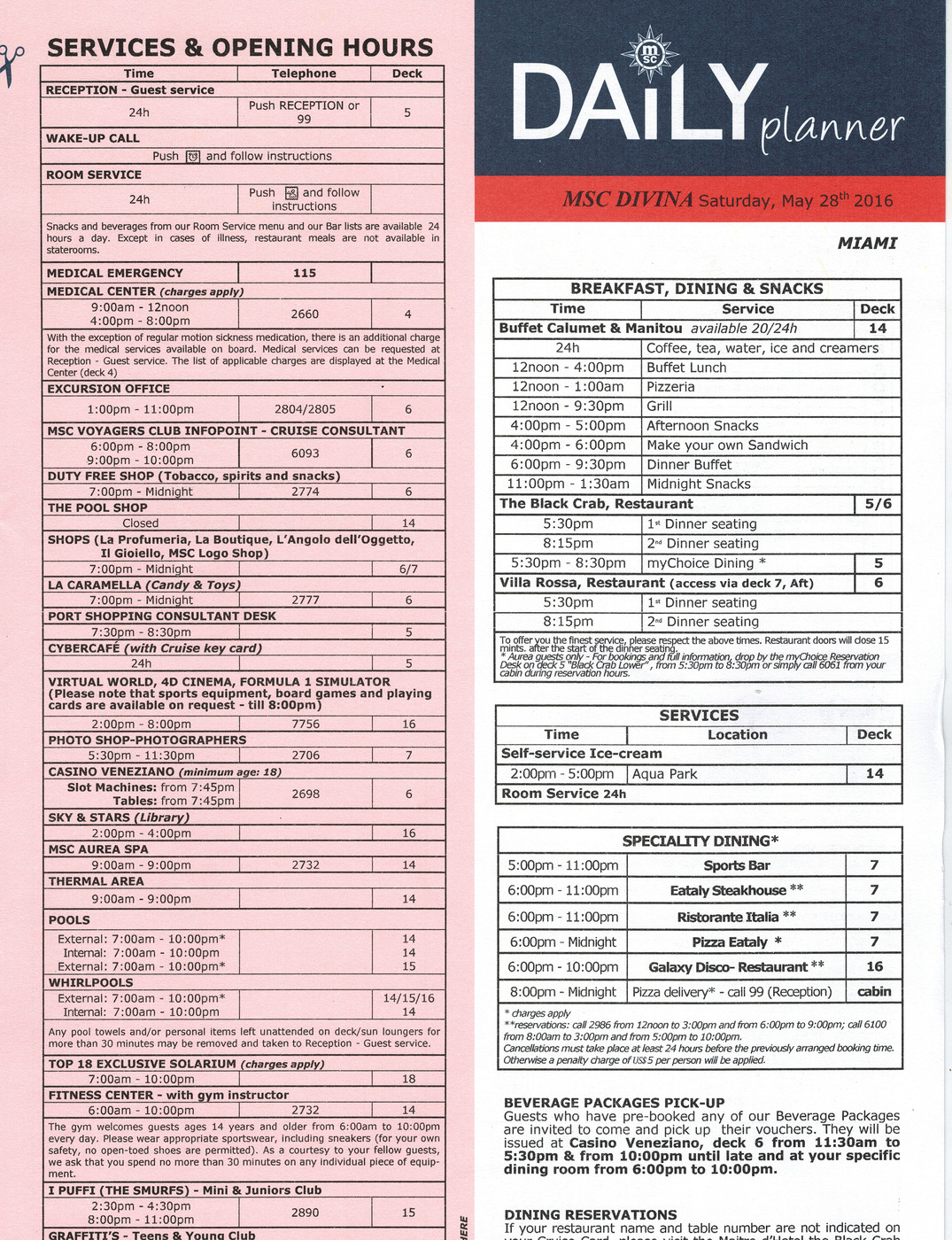 Photo: DAY1 PG3 | MSC Divina Daily Program album | Radio | Fotki.com ...