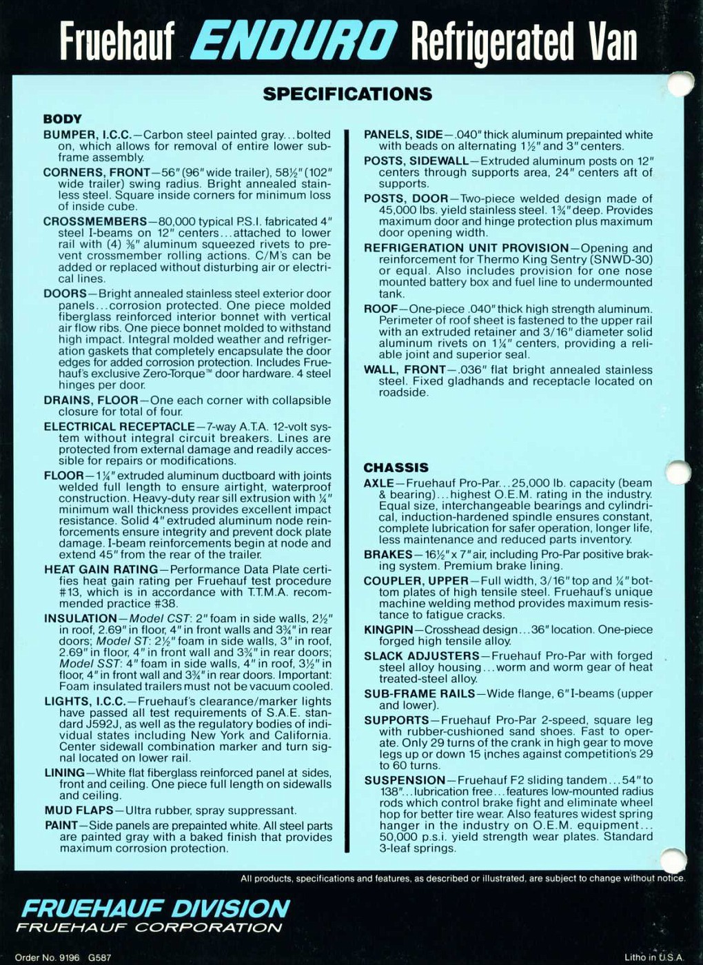 Photo: Fruehauf Enduro Reefer-p6 | Fruehauf Enduro Reefer album | Dutch ...