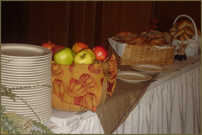 Photo: the bread table | Wedding and parties before the guests arrive ...