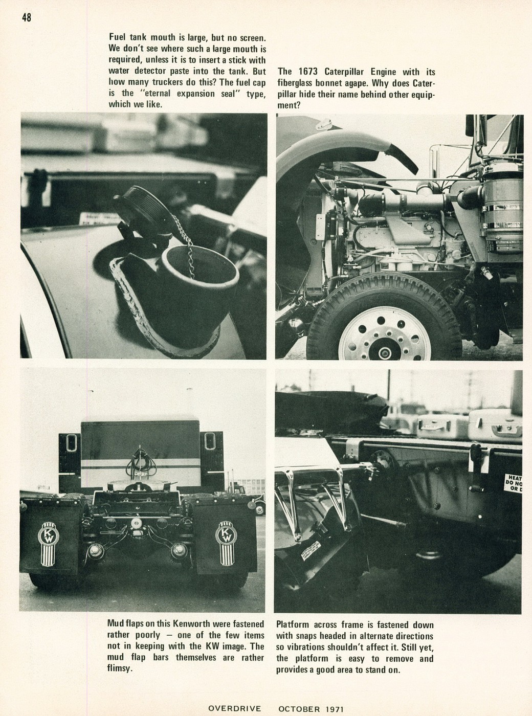 Photo: October 1971 Kenworth W925 Test 7 | 10 Overdrive Magazine ...