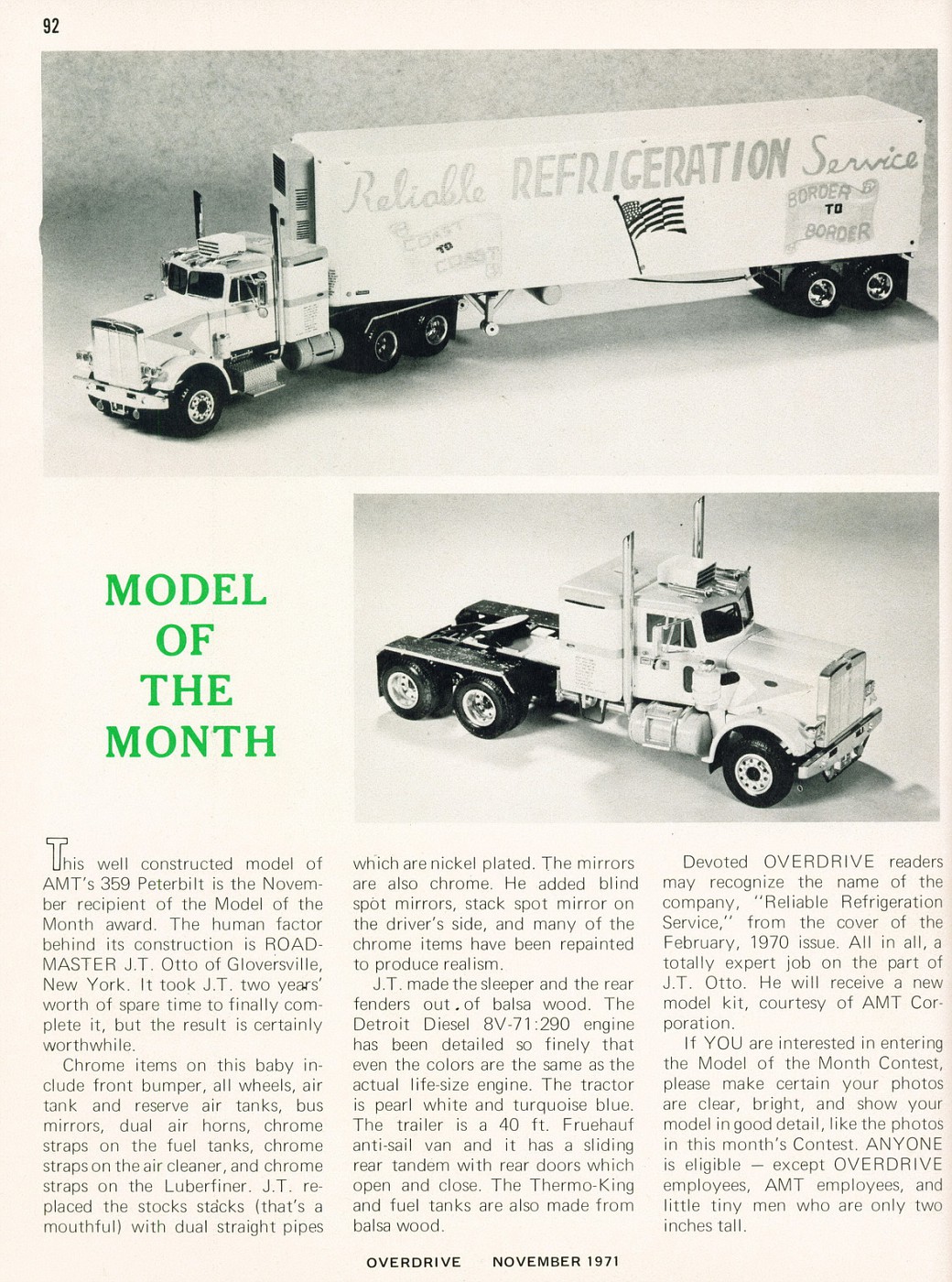 11 Overdrive Magazine November 1971 album | Dutch Model Truck Club ...