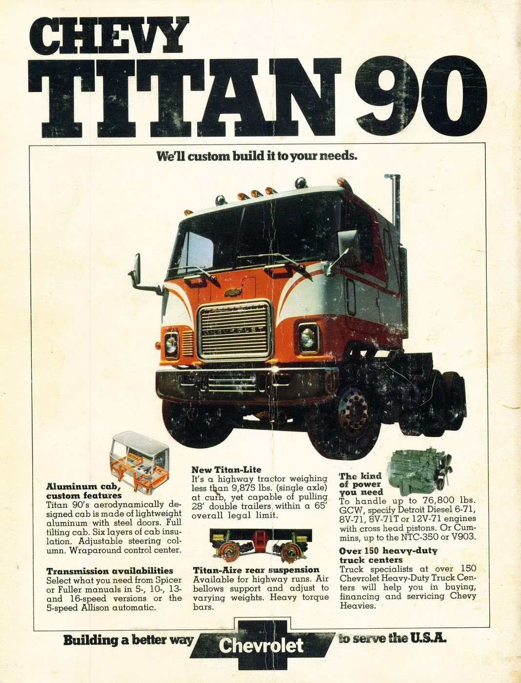Photo: January 1974 Chevy Titan 90 Ad Back Cover | 01 Overdrive ...