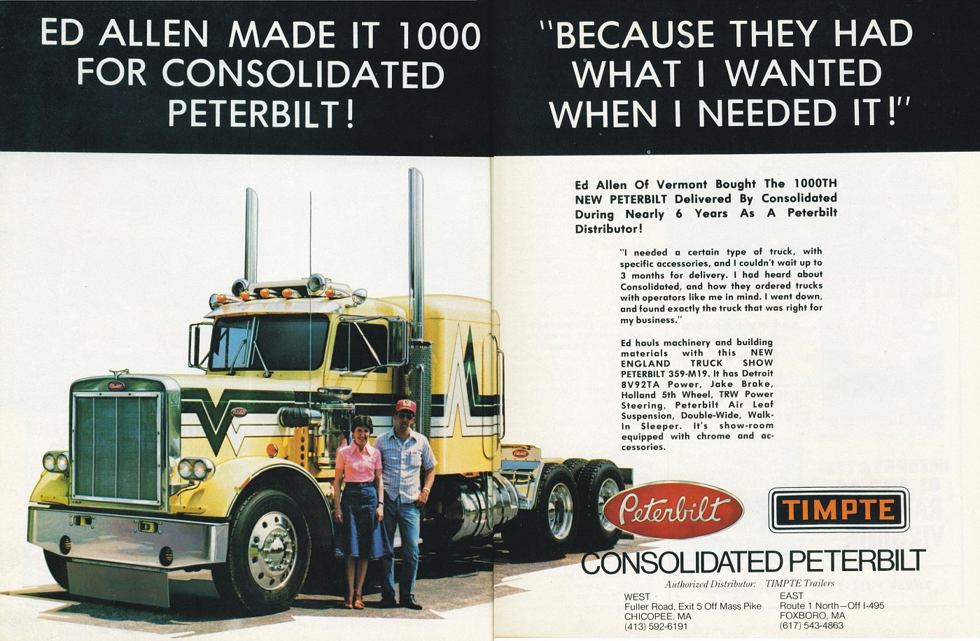 Photo: July 1979 Consolidated Peterbilt Ad | 07 Overdrive Magazine July ...