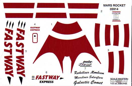 Photo: 1955 Disneyland-TWA Moonliner Decals 02 | GLENCOE Nuclear ...