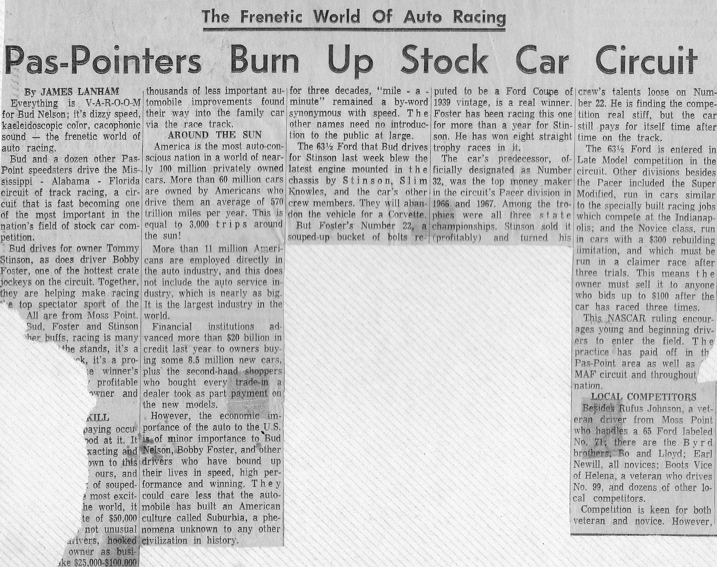 Photo: Bobby Foster, Bud Nelson, Tommy Stinson & Slim Knowles 8-1-68 2 ...