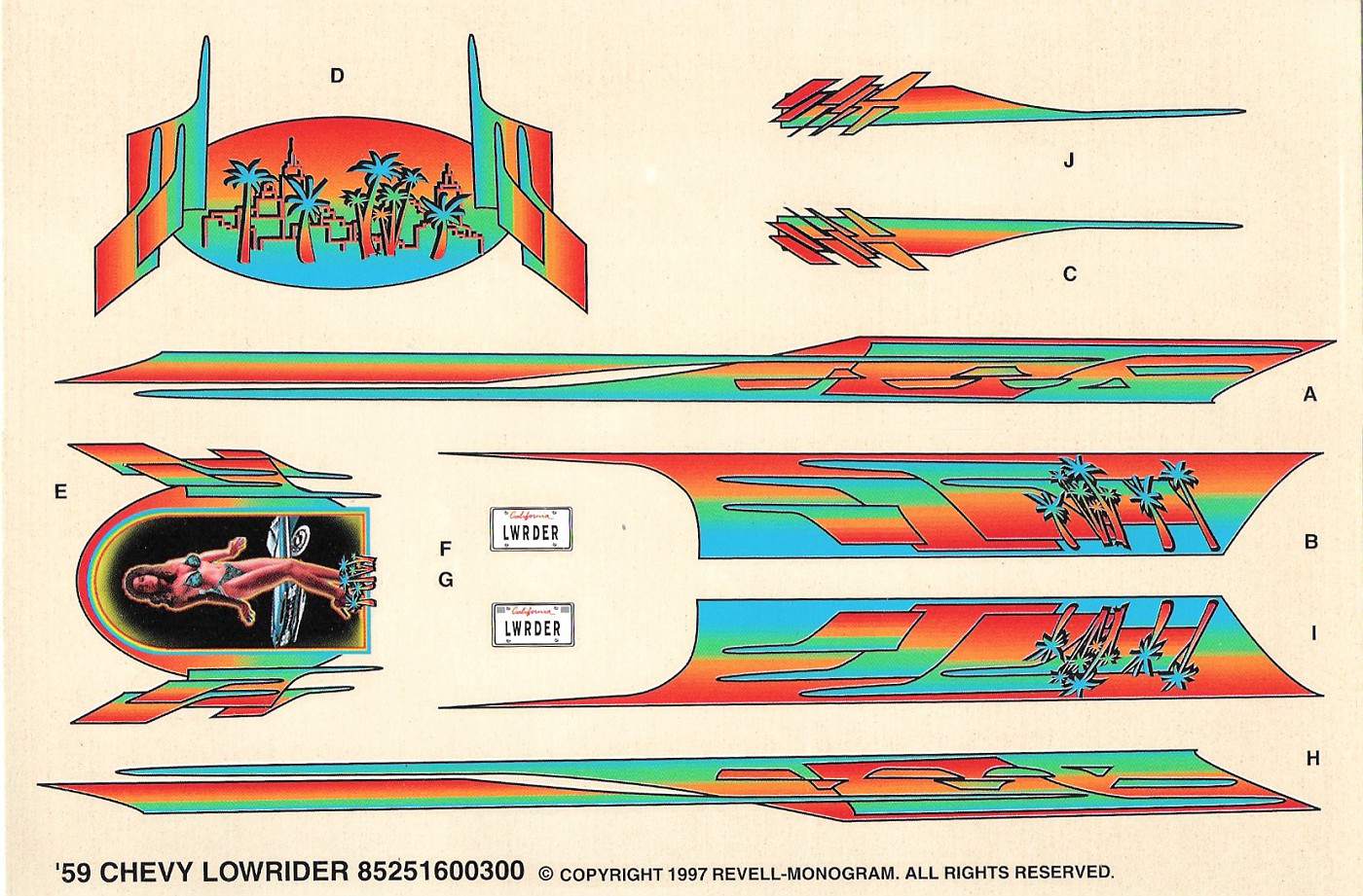 Photo: Decals | RM '59 Chevy Lowrider #85-2516 album | DRASTIC PLASTICS ...