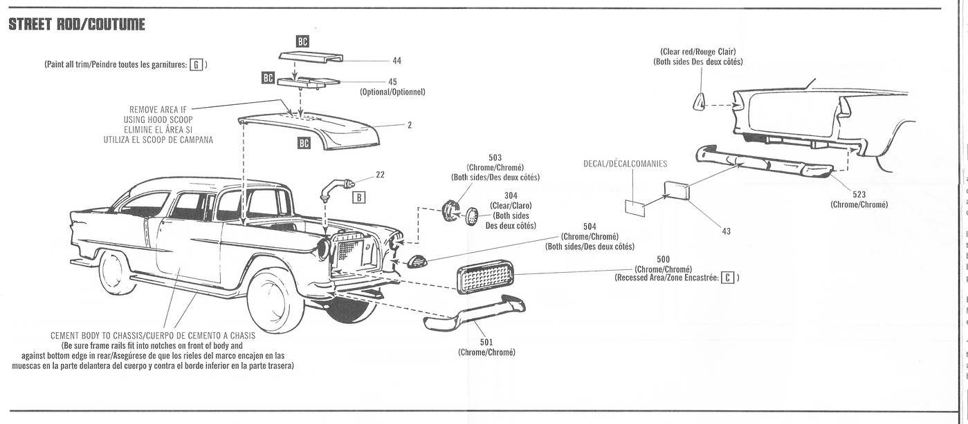 AMT '55 Chevy Bel Air Sedan #AMT1119M/12 album | DRASTIC PLASTICS MODEL ...
