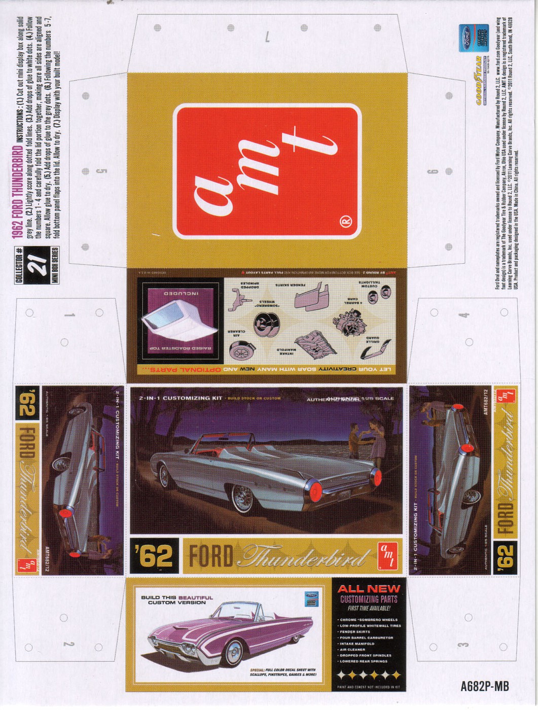 Photo: 62 FORD Thunderbird AMT Mini box address | AMT '62 Ford ...