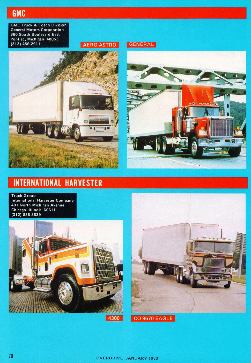 Photo: January 1983 Trucks for 1983 2 | 01 Overdrive Magazine January ...