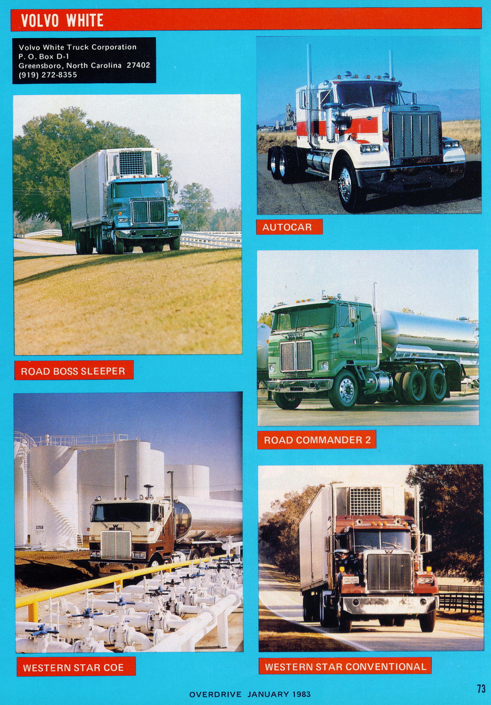 Photo: January 1983 Trucks for 1983 5 | 01 Overdrive Magazine January ...