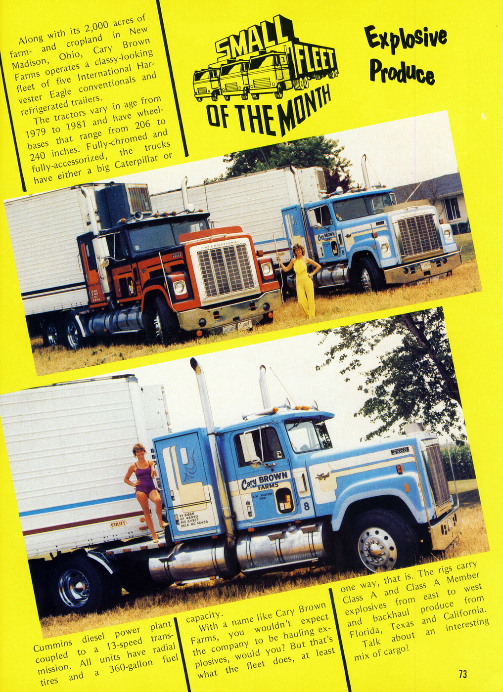 Photo: May 1983 Small Fleet of the Month | 05 Overdrive Magazine May ...