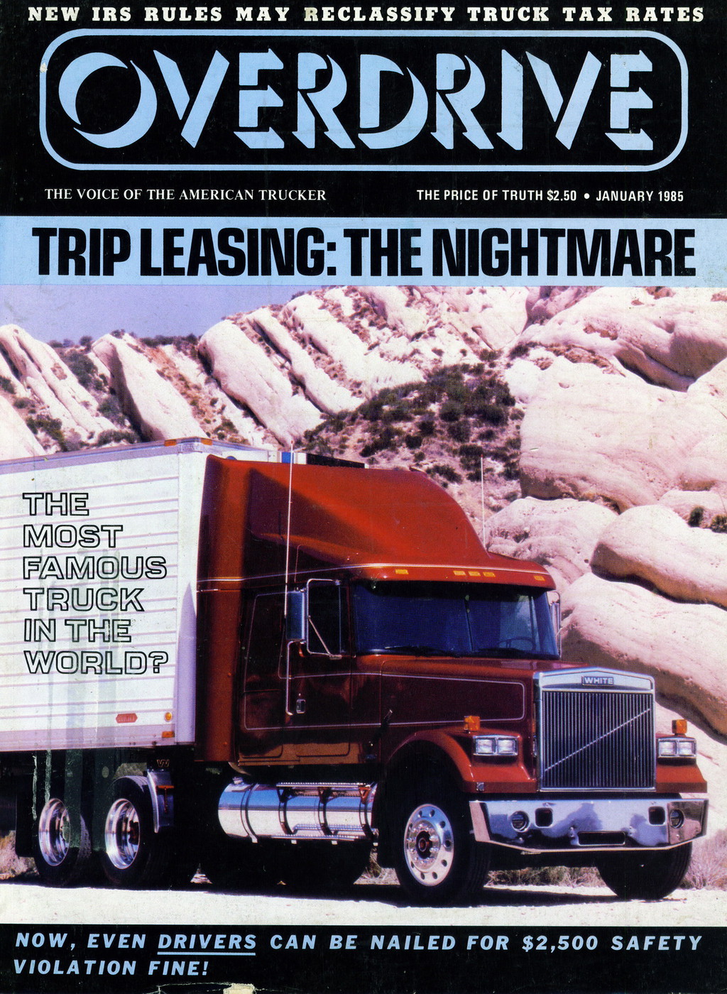Photo: 01 January 1985 Front Cover | 01 Overdrive Magazine January 1985 ...