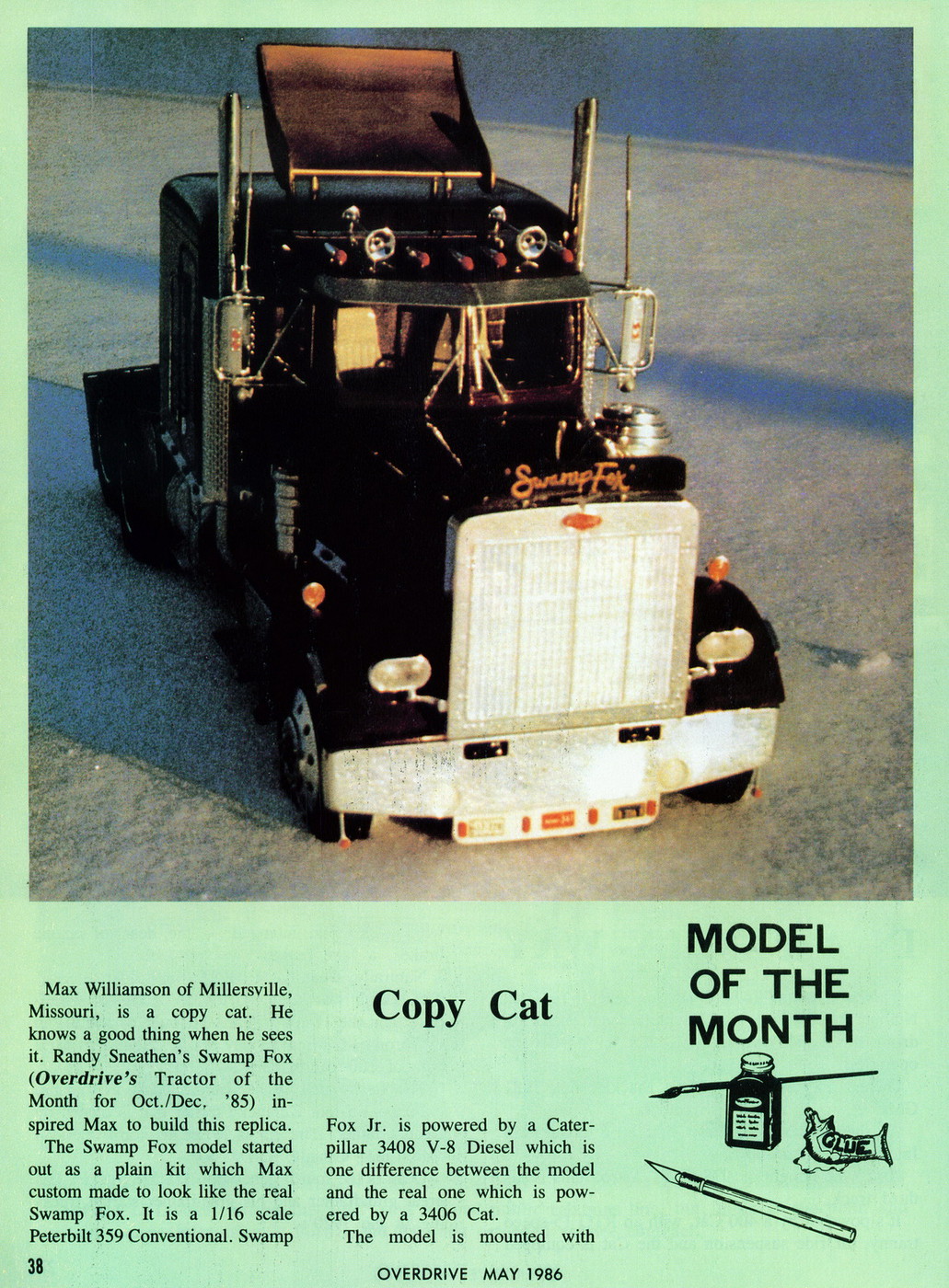Photo: May 1986 Model of the Month a | 05 Overdrive Magazine May 1986 ...
