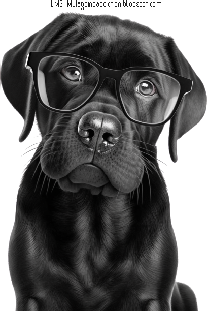 Photo: black lab wearing large glasses--LMS | dogs album | LindasTags ...