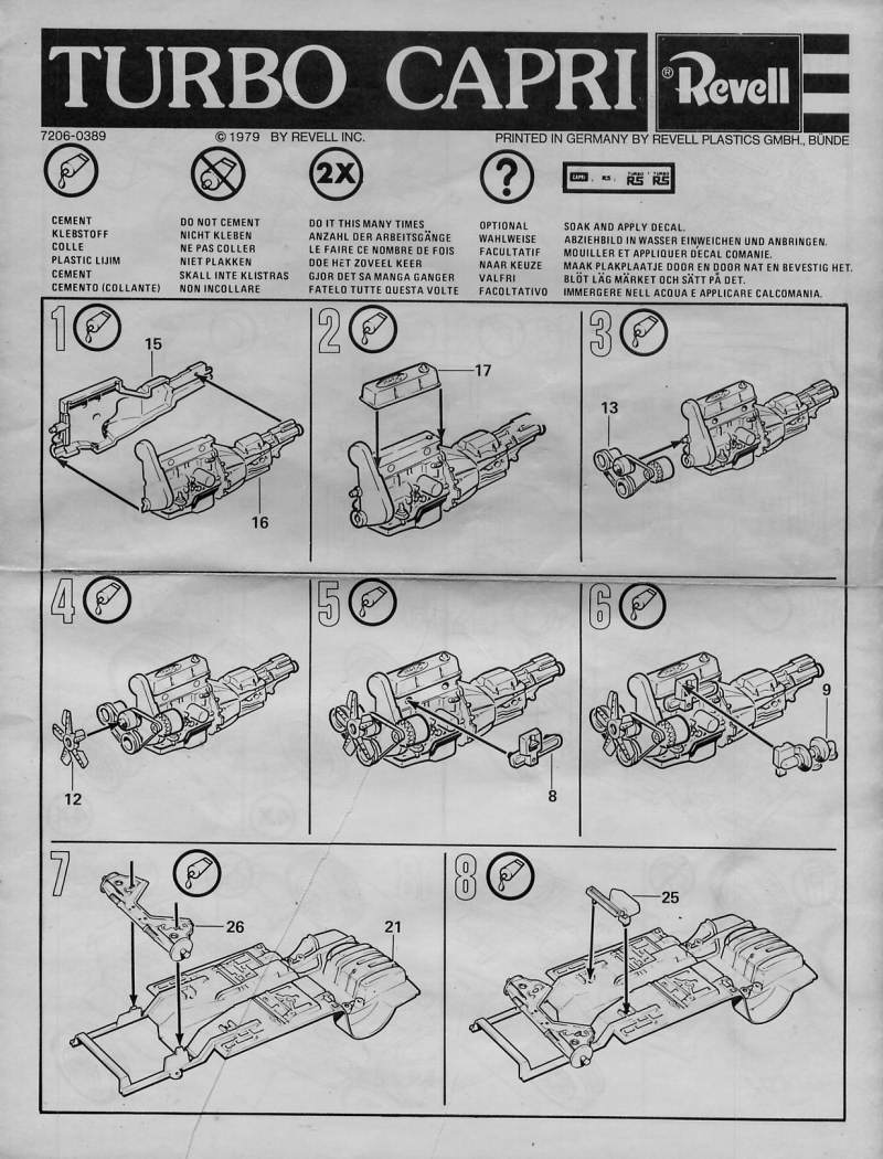 Photo: Mercury Turbo Capri Page 1 | REVELL Turbo Mercury Capri #H-7206 ...