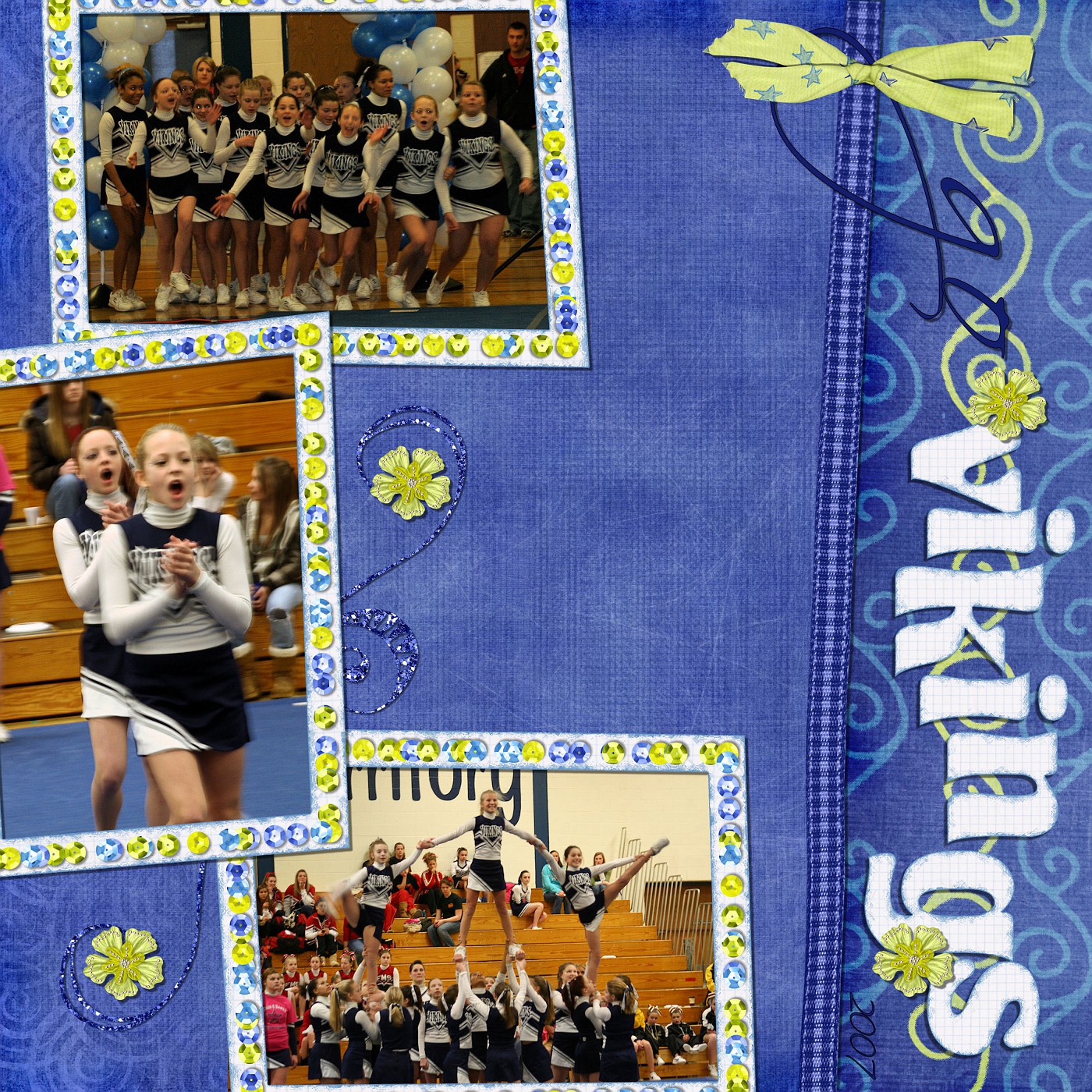 Photo: Shalia and her Cheerleading Team | DIGITAL SCRAPBOOK LAYOUT ...