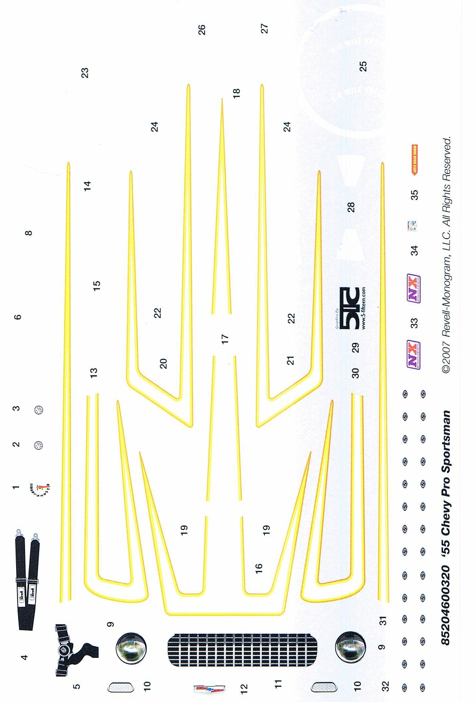 Photo: Decals | REVELL '55 Chevy Pro Sportstman album | DRASTIC ...