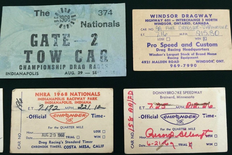 Photo: DRAG RACING TIMING CARDS (8) | DRAG RACE MEMORABILIA album ...