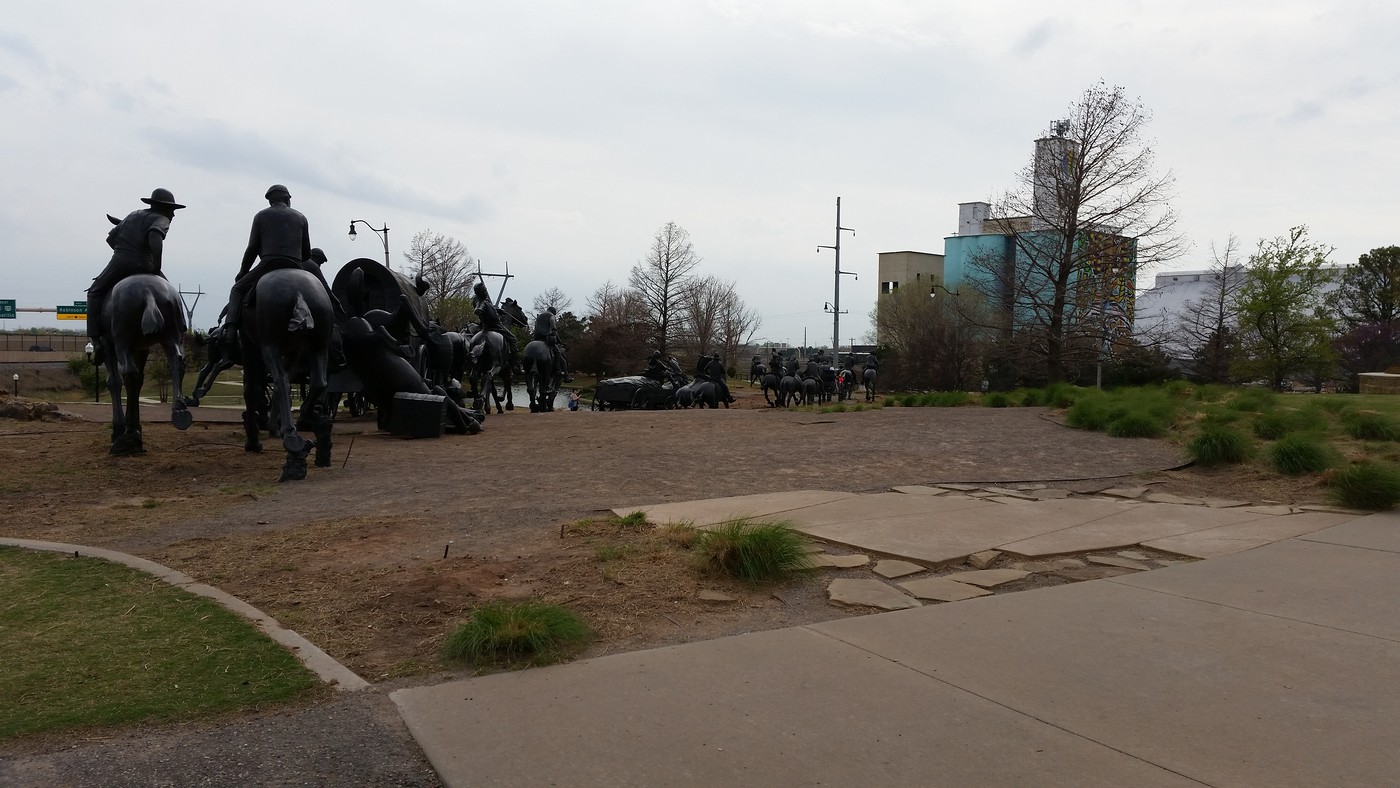 Photo: 47 Bronze Sculptures Commemorate the 1889 Sooner Land Rush ...