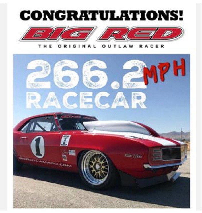Photo: Big Red Goes 266 2 mph at the Mojave Mile (1) | CAMAROS album ...