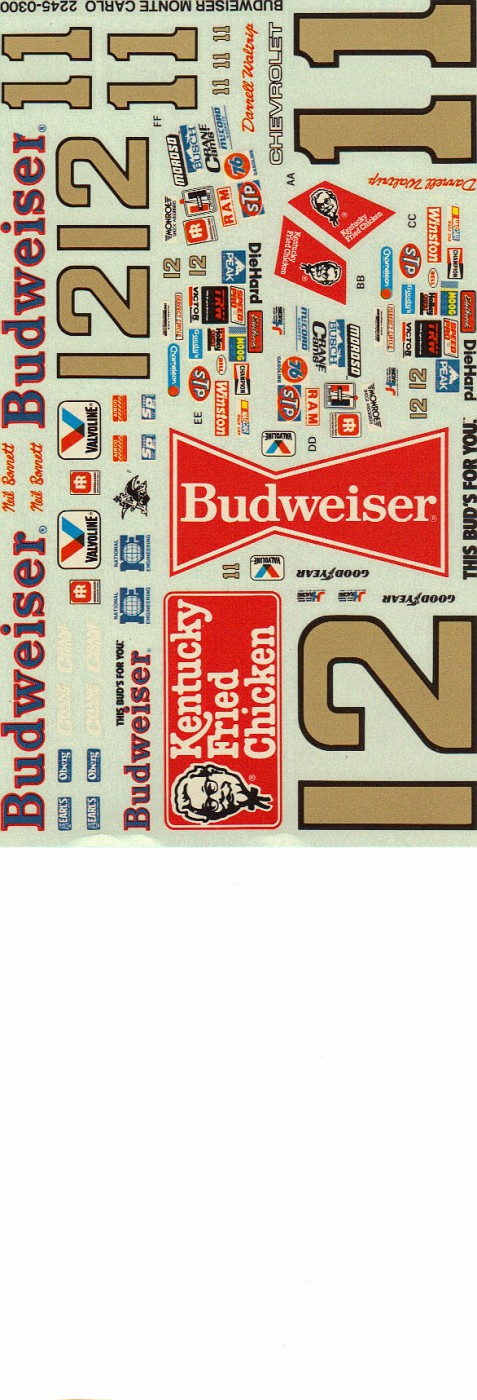 MONOGRAM Monte Carlo SS Darrel Waltrip or Neil Bonnett Budweiser Grand ...