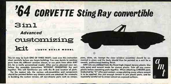Photo: 1964 Corvette Convertible AMT | AMT '64 Corvette Stingray ...