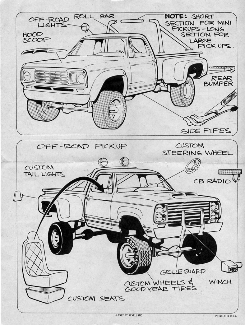 REVELL Custom Parts for Pickups # H-1261-380D album | DRASTIC PLASTICS ...
