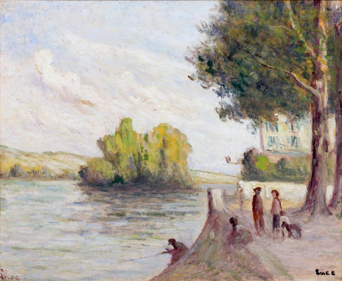 Photo: The Banks of The Seine near Vernon (c.1930) | Maximilien Luce ...