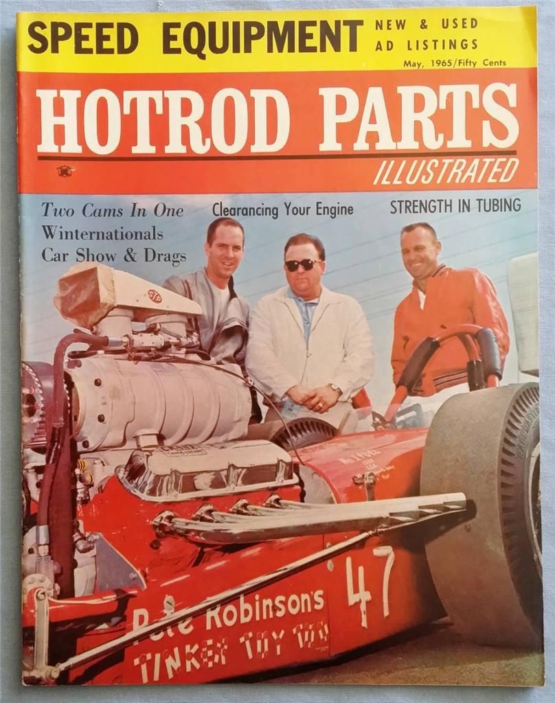 Photo: PETE ROBINSON COVER OF HOTROD PARTS ILLUSTRATED MAY 1965 | PETE ...