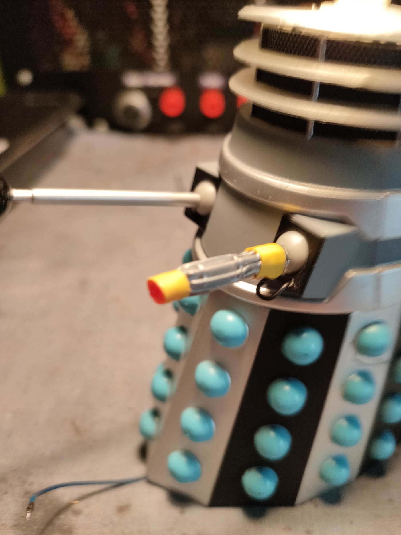Photo: Dalek with laser gun LED fitted. | Dr. Who - TARDIS, Dalek & K9 ...