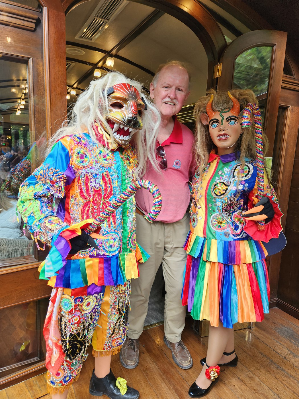 Photo: Two Andean Folk Dance Characters With Brian During a PeruRail ...