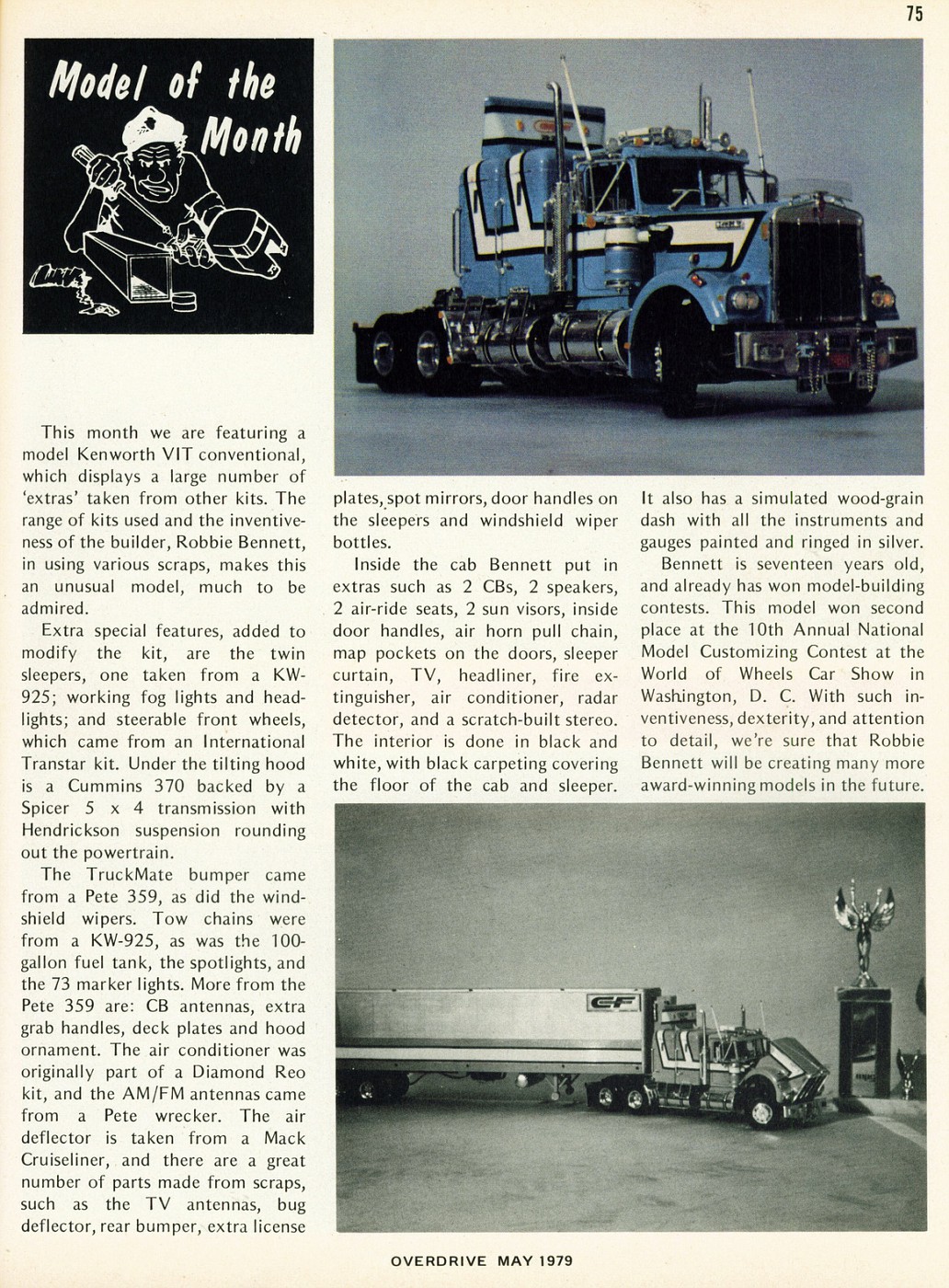Photo: May 1979 Model of the Month | 05 Overdrive Magazine May 1979 ...